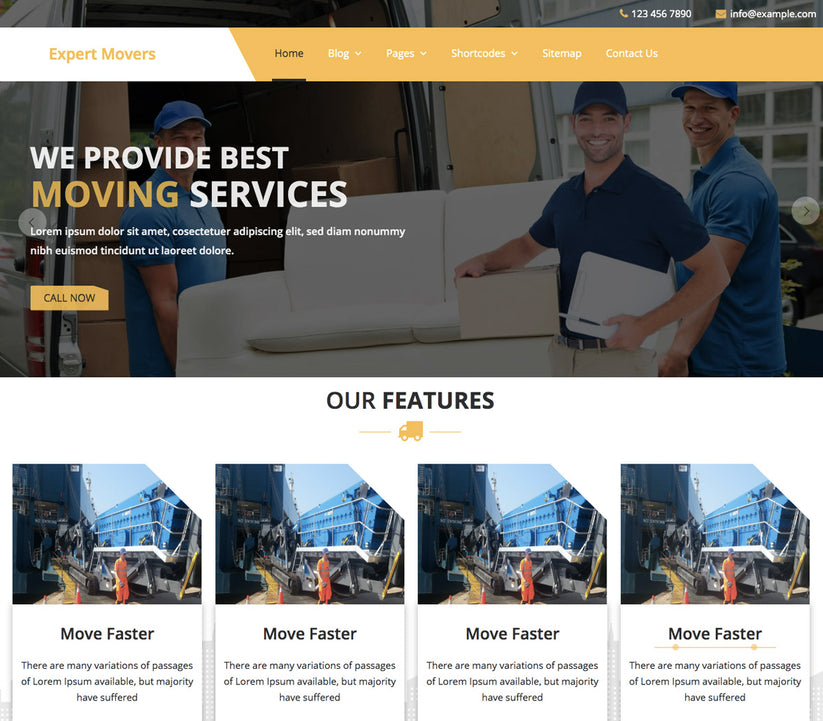 Free Transport WordPress Theme