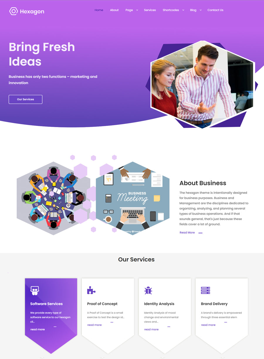 Premium Hexagon Wordpress Theme