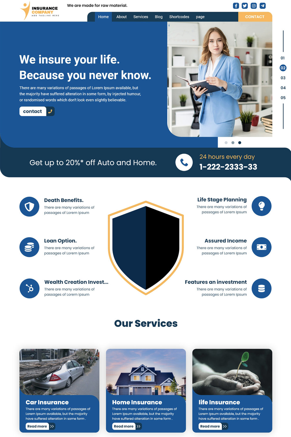 Professional Insurance Agency Premium WordPress Theme, Best Functions